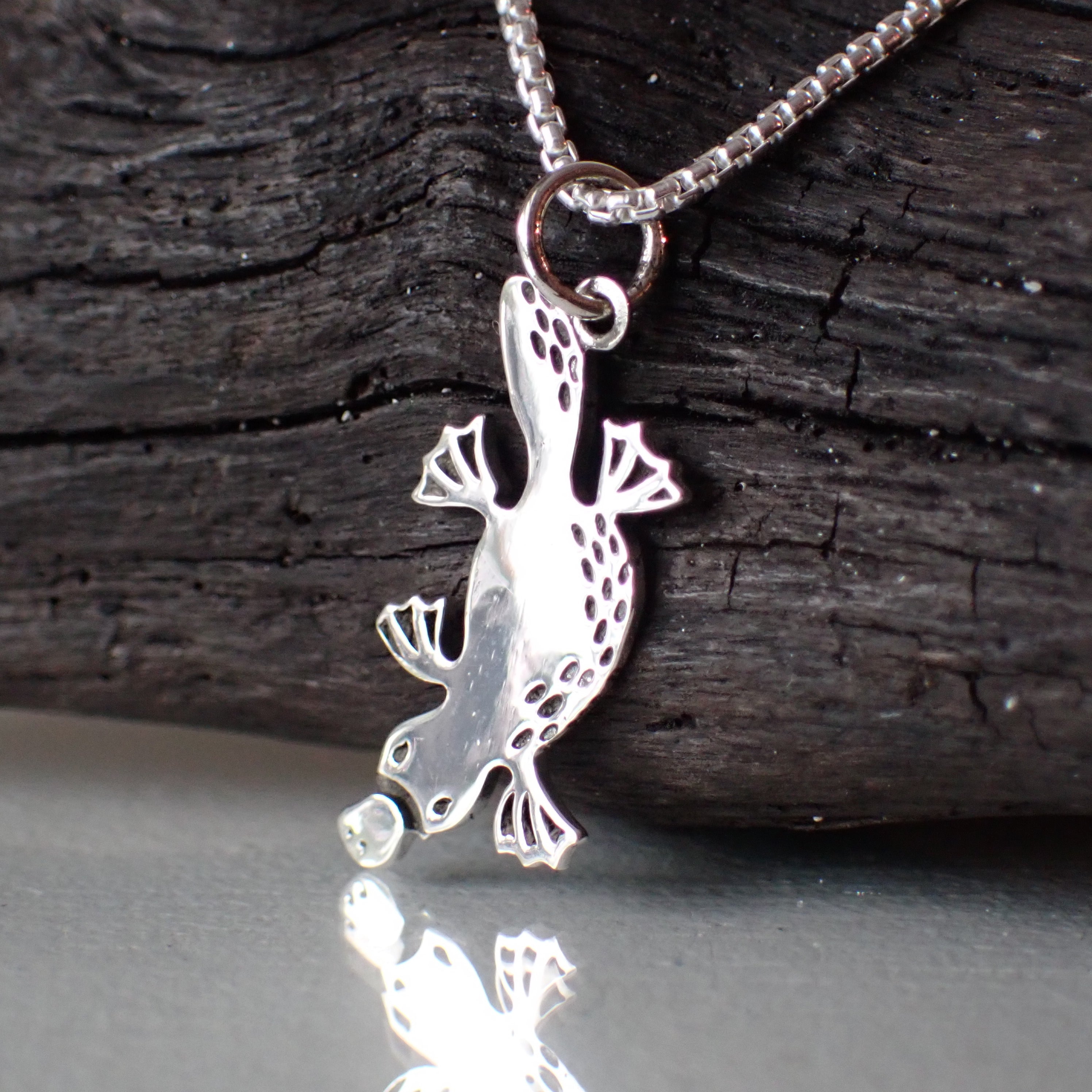 ♻️Recycled Sterling Silver Platypus Charm – crystal cavern imports